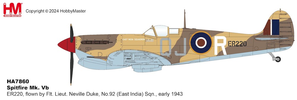 Hobbymaster HA7860 Spitfire M. Vb, Trop RAF ER220, No. 92 East In