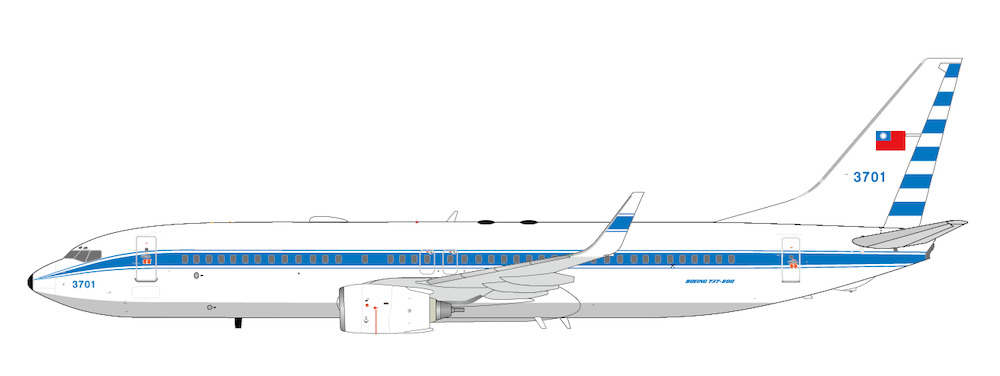 JC Wings XX1003 Boeing 737-800 Taiwan Air Force 3701