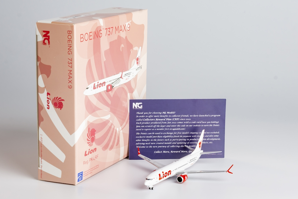 NG Models 89010 Boeing 737 MAX 9 Lion Air PK-LRF