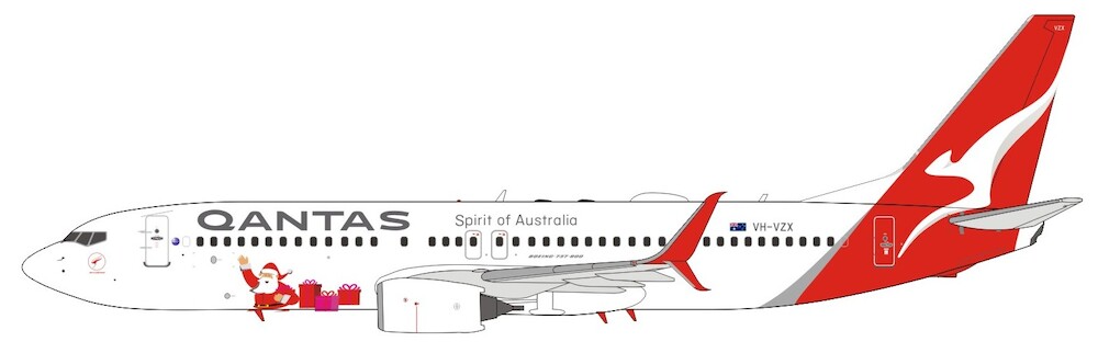 Panda Model 62515 Boeing 737-800 Qantas “Christmas special live